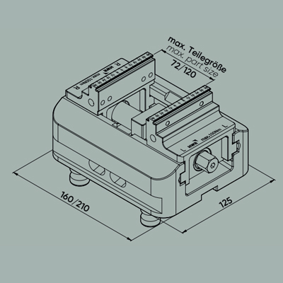 SolidGrip 125-77 - 5 Eksen Cnc Freze Mengenesi - HWR Mengene
